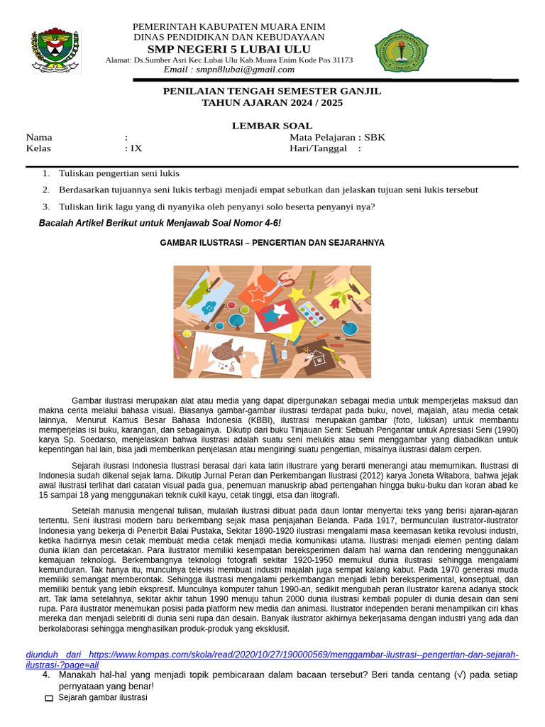 Soal SBK Kelas 9 | PDF