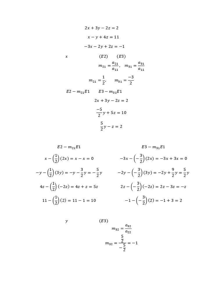 Contoh Metode Eliminasi Gauss | PDF