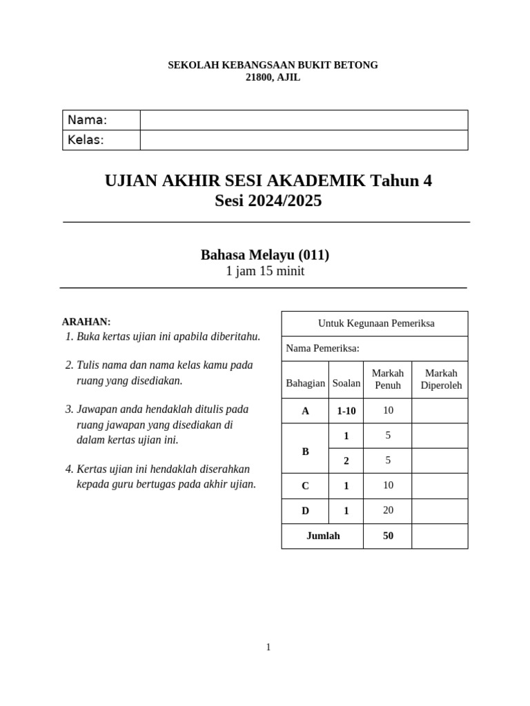 Uasa BM TH 4 | PDF