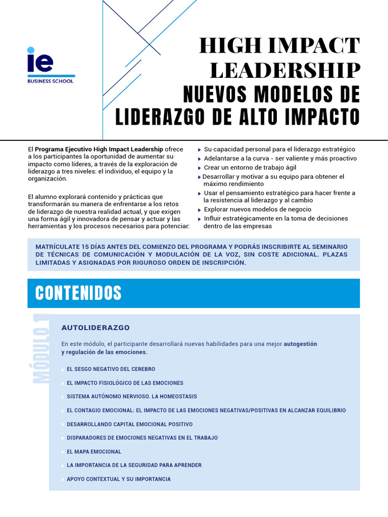 High Impact Leadership: Nuevos Modelos de Liderazgo de Alto Impacto ...