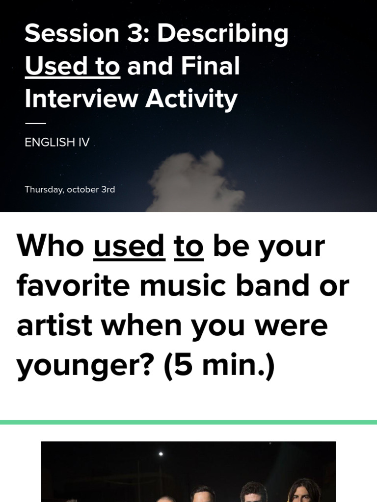 Describing Used To and Final Interview Activity | PDF | Psychology