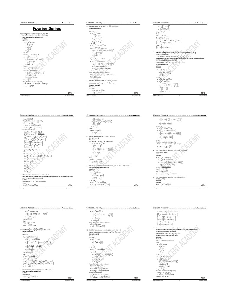 Exam Soln Fourier (Updatedmay23) | PDF | Angle | Rotation