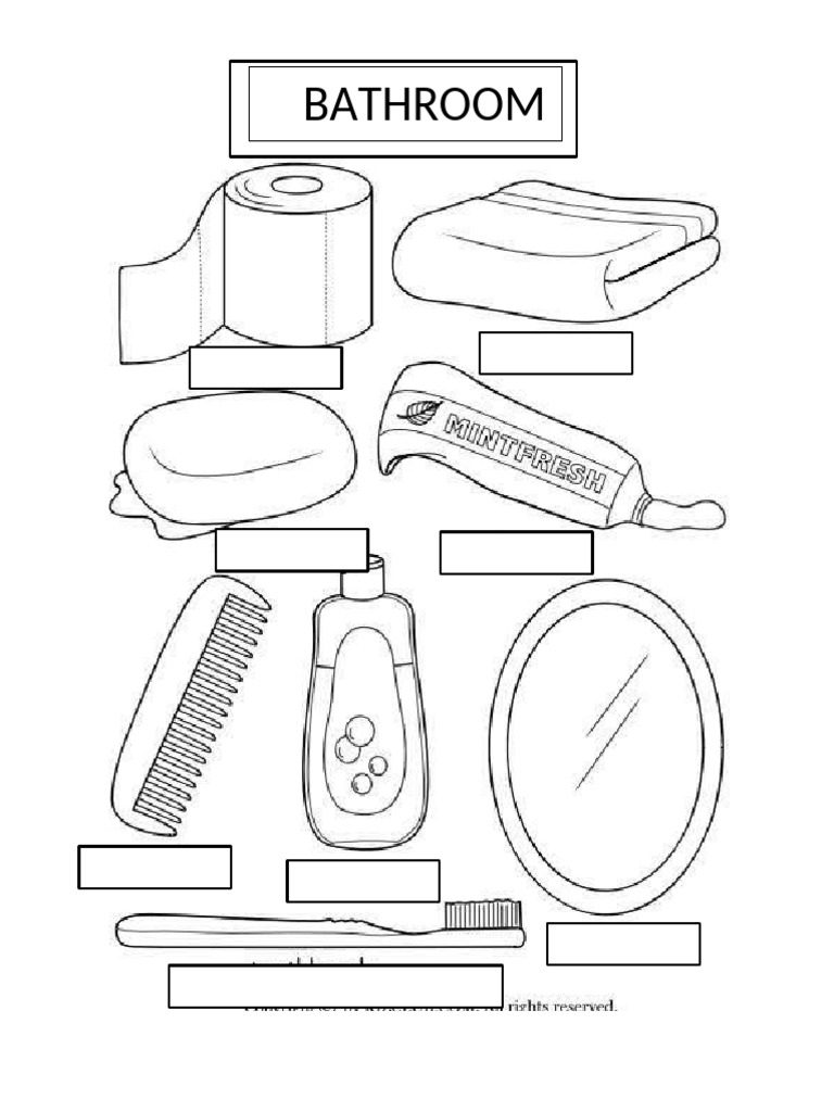 Bathroom Coloring | PDF