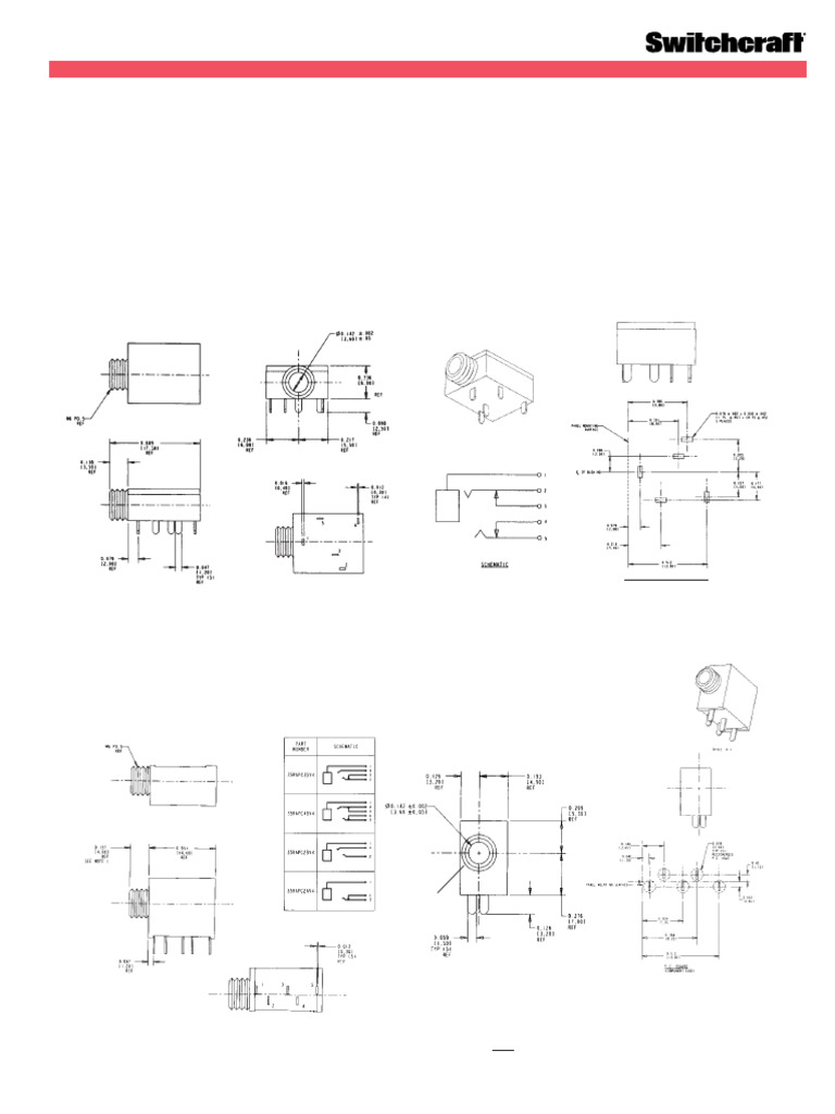 Switchcraft 35RAPC4BH3 Datasheet | PDF | Electrical Resistance And Conductance | Insulator ...