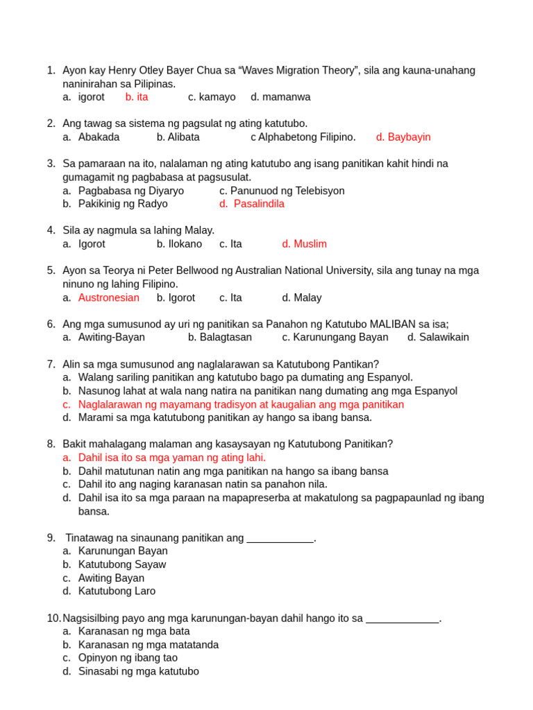 Filipino 7 | PDF