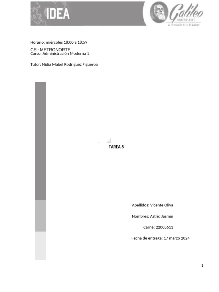 Tarea 8 Admin Moderna 1 | PDF | Planificación de recursos empresariales | Software de la aplicacion