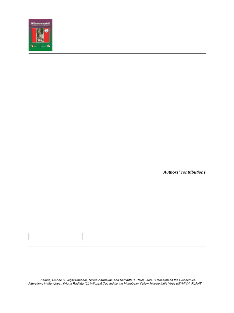 Kalaria Et Al. (2024) Fourth Name | PDF | Biology