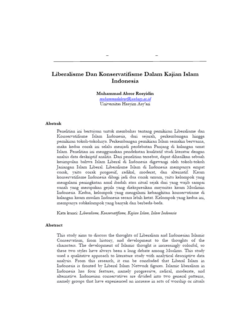 Perbandingan Liberalisme dan Konservatifisme | PDF