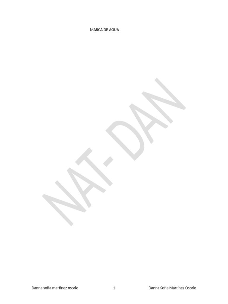 Marca de Agua Danna | PDF