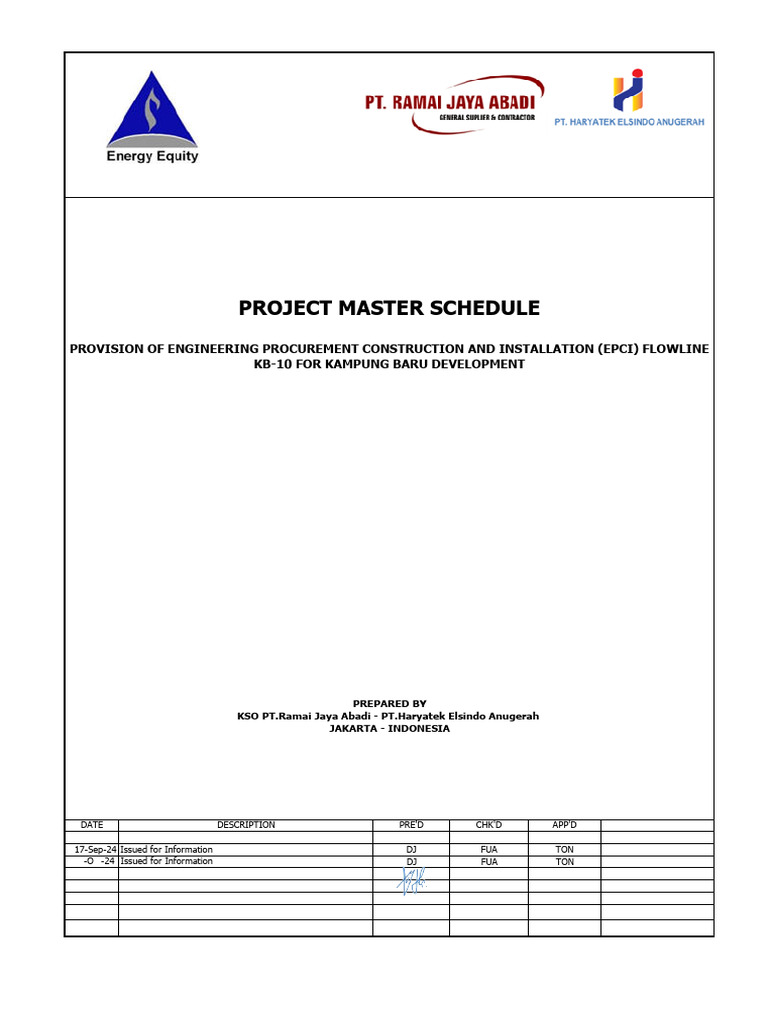 Project Master Schedule.1 | PDF | Hydraulic Engineering | Applied And Interdisciplinary Physics