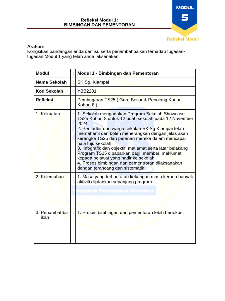 Refleksi Modul 1 | PDF