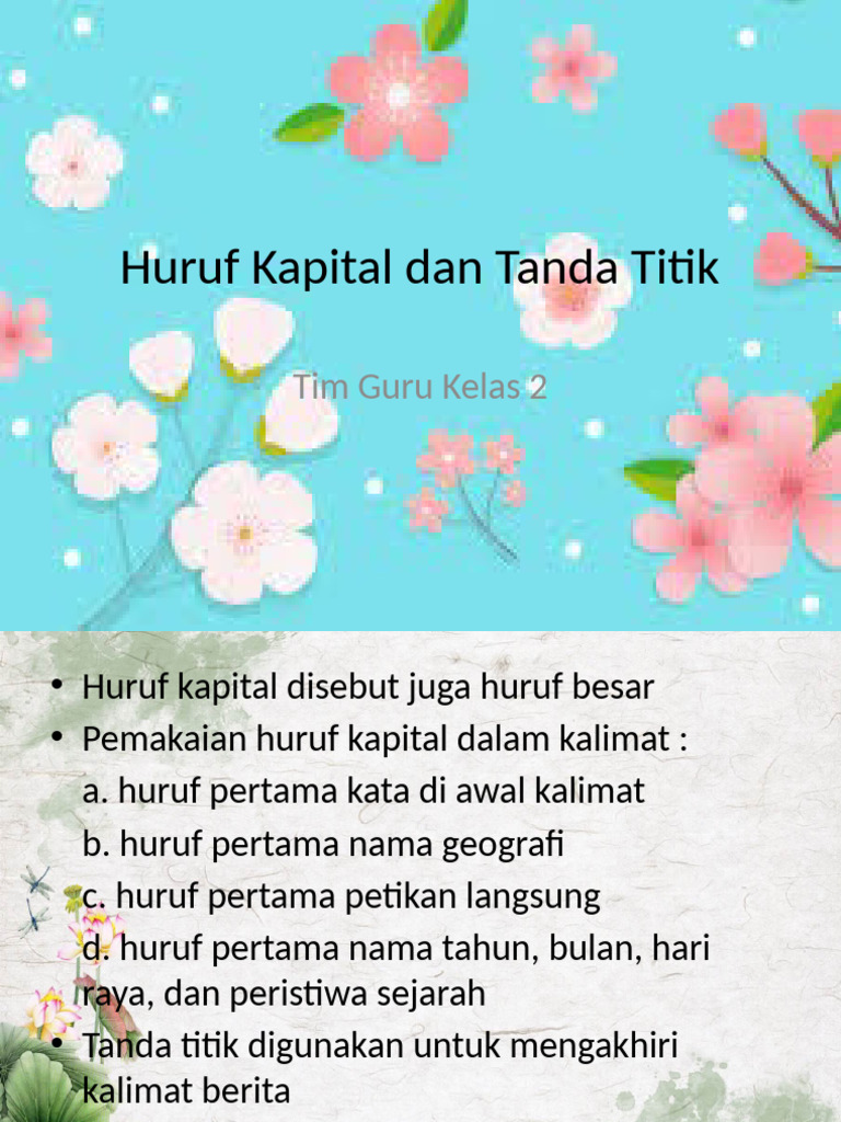 Huruf Kapital Dan Tanda Titik Minggu 1 Tema 6 | PDF