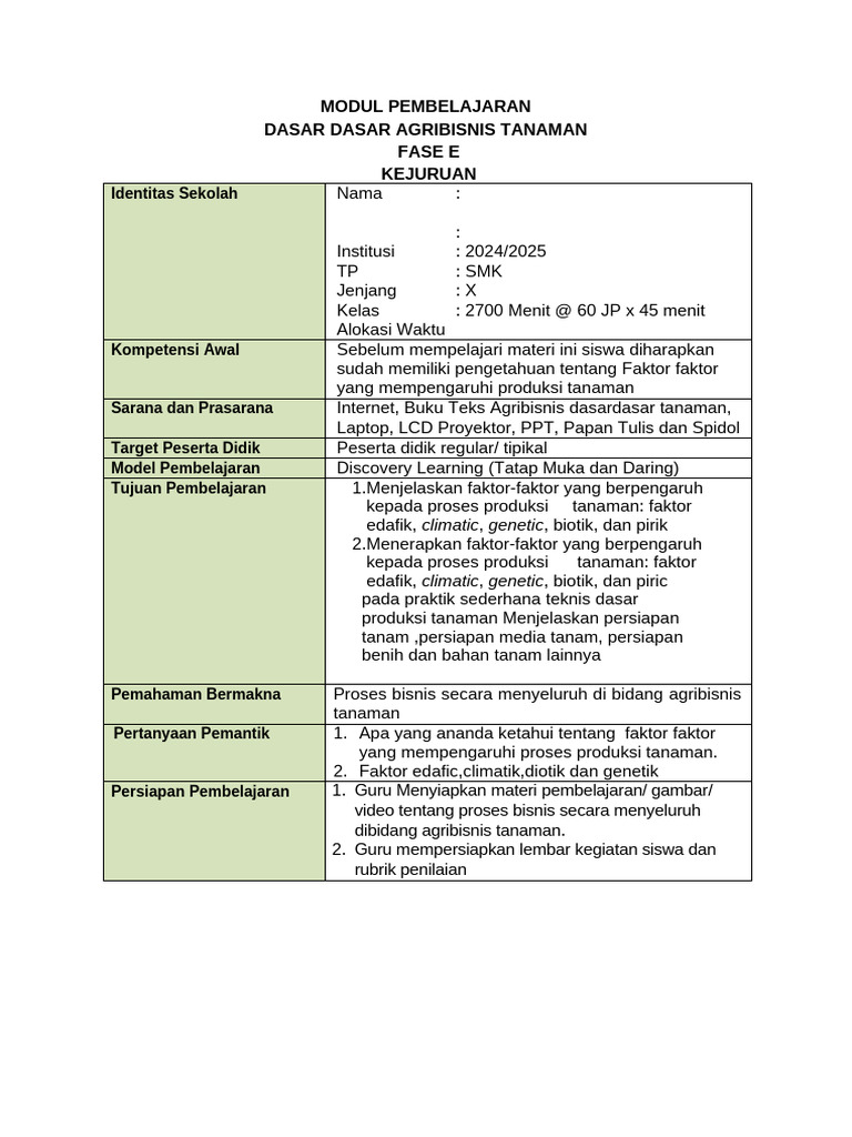 Modul 1 DDPK Atph | PDF
