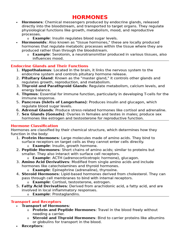 HORMONES and ACID-BASES (BIOCHEM) | PDF | Hormone | Endocrine System