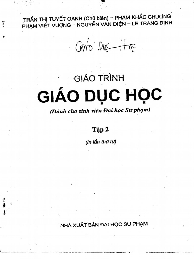 Giáo Trình GDH Tập 2-T Oanh | PDF