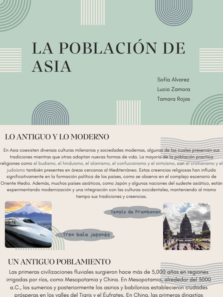 La Población de Asia | PDF | Asia | Densidad de población