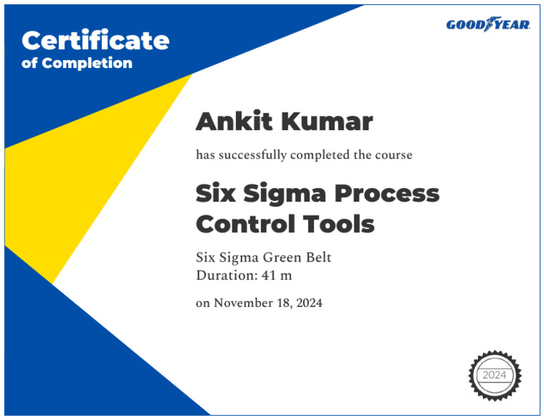 Six Sigma Process Control Tools | PDF