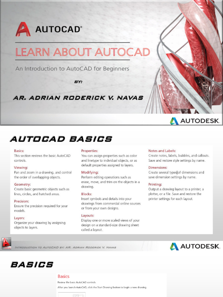 AutoCAD Basics | PDF | Euclidean Geometry | Geometry