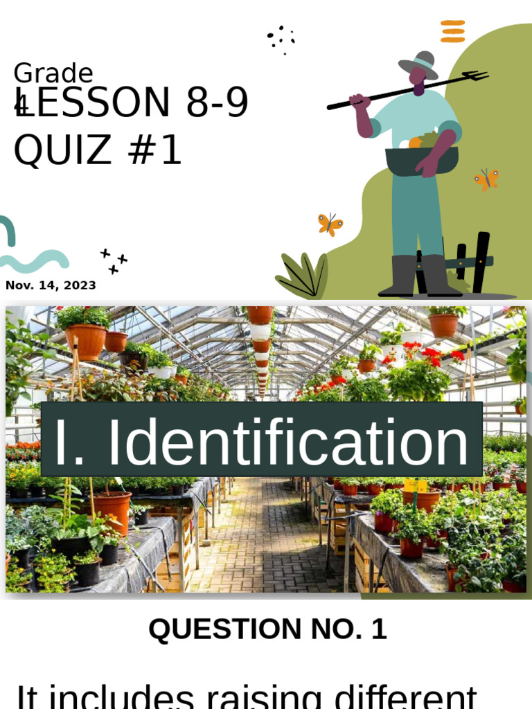 LESSON 8 9 QUIZ Autosaved | PDF | Plant Nursery | Plants