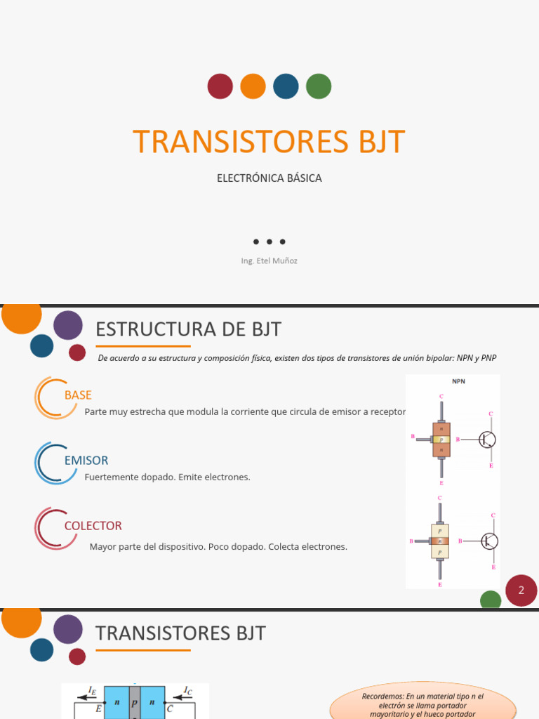 Estructura y Operación de Transistores BJT | PDF | Transistor de unión ...
