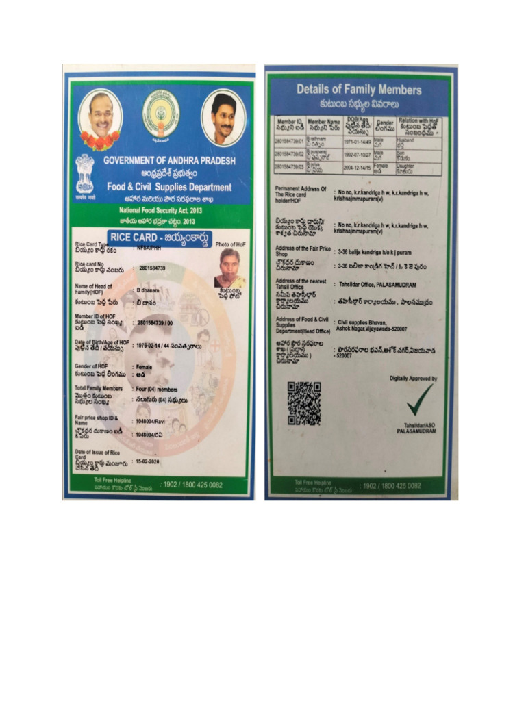 Rice Card Pushparaj | PDF