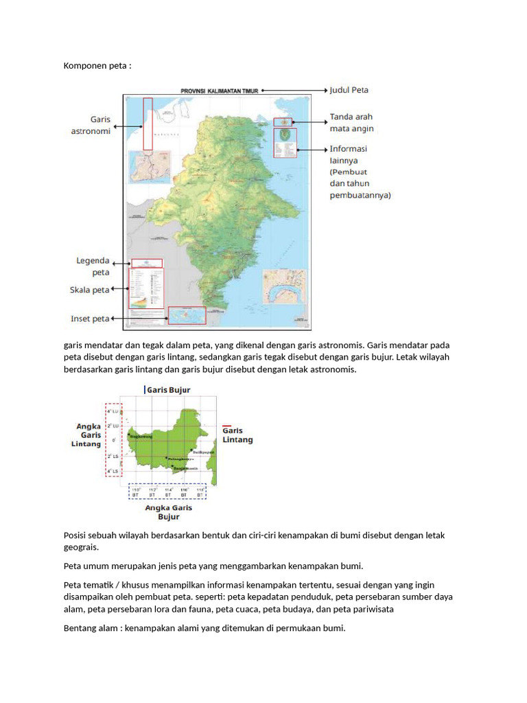 Komponen dan Jenis Peta Geografi | PDF