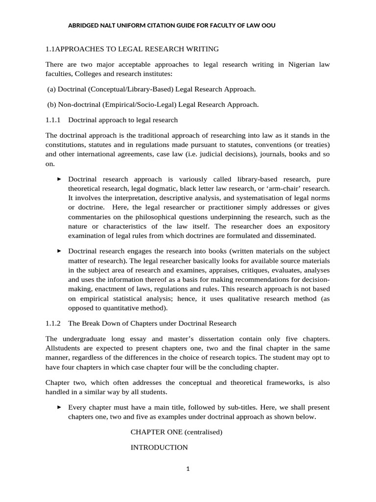 NALT Citation Guide for Law Students | PDF | Methodology