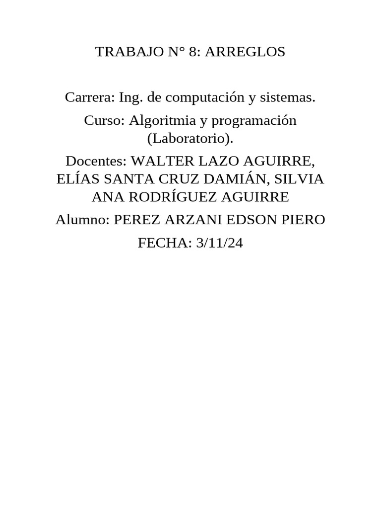 Perez Arzani Edson Piero 3-11-2024-TR8 | PDF | Ciencias de la Computación | Matemáticas Aplicadas