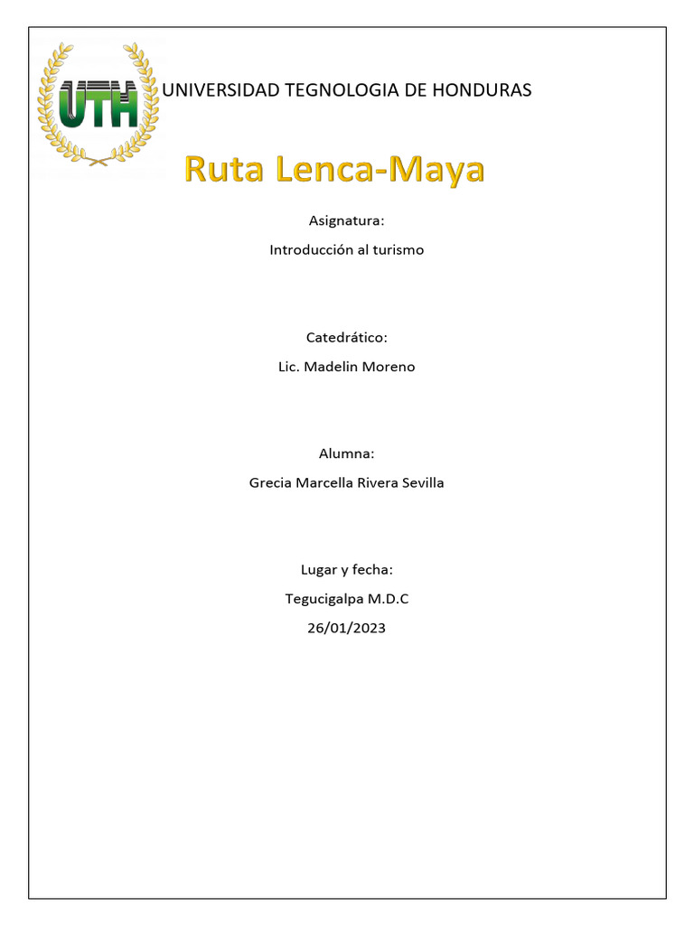 Ruta Lenca | PDF | Ciencias sociales