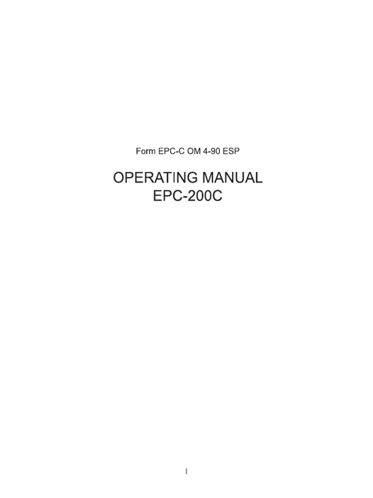 Epc-C Om 4-90 Esp | PDF | Distribuidor | Turbocompresor