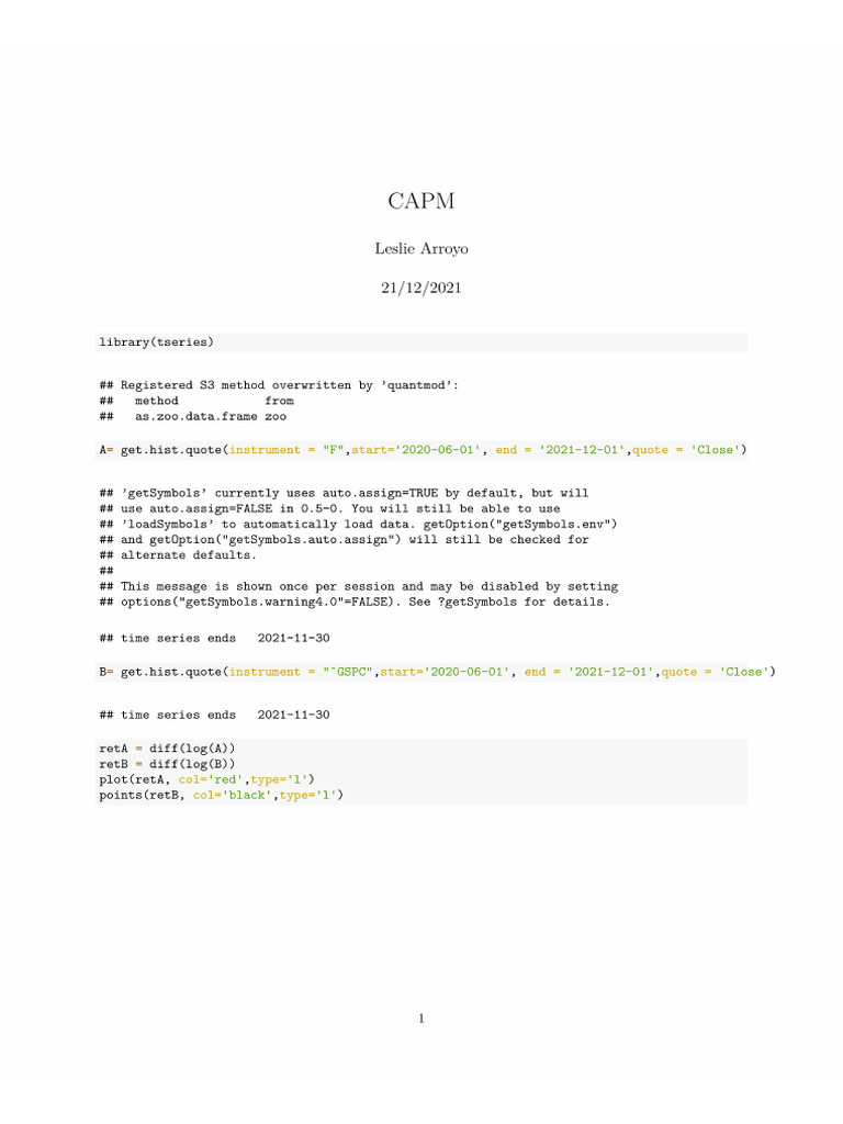 CAPM | PDF