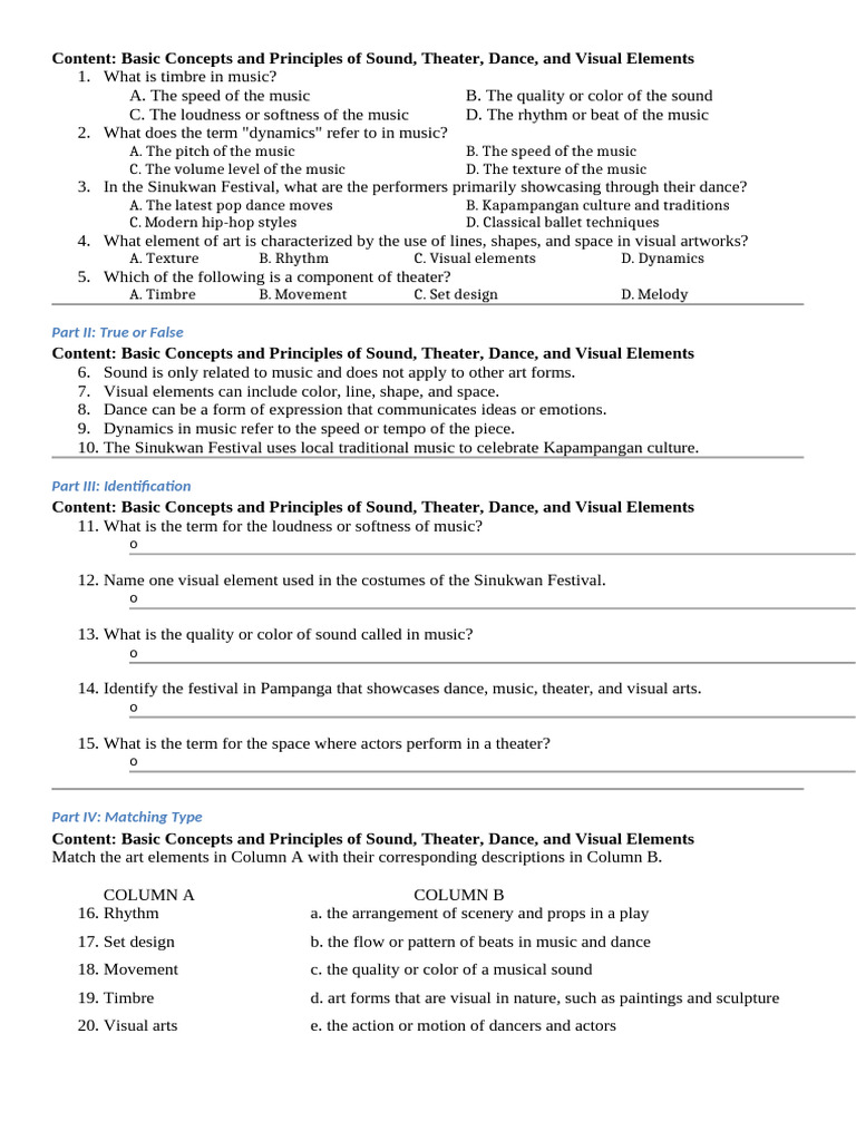 Pt-Week 1-Mapeh-Deped Corner Digitals | PDF | Dances | Sound