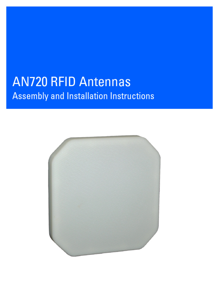 An720 Rfid Antennas Assembly and Installation Instructions en Us | PDF ...