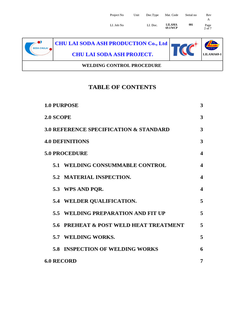 Welding Control-Procedure (WCP) | PDF | Welding | Construction