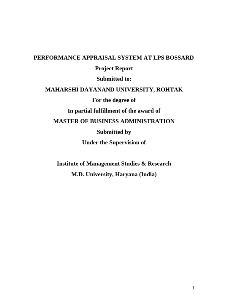 Performance Appraisal in LPSB | PDF | Performance Appraisal | Organizational Behavior