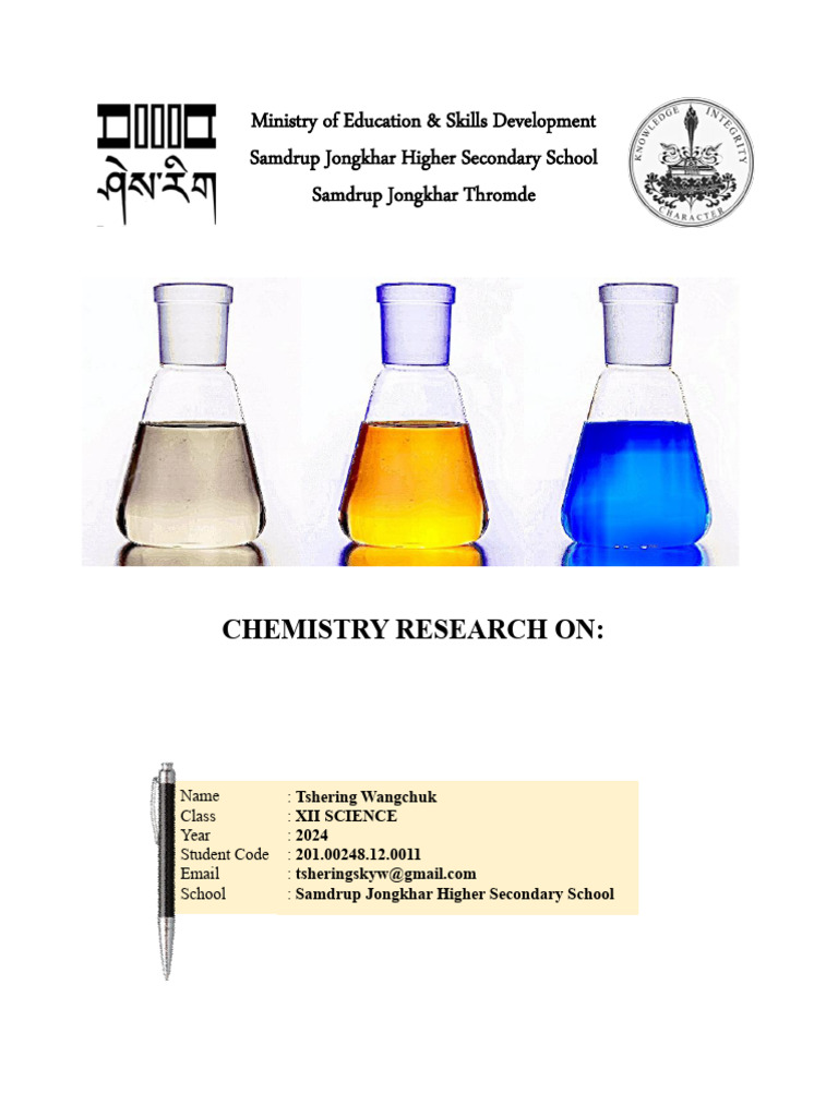 Chemistry Research Final | PDF | Chemical Kinetics | Reaction Rate