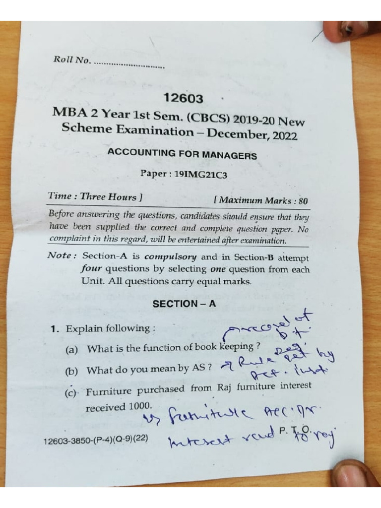 603 Acc Mba 1st | PDF