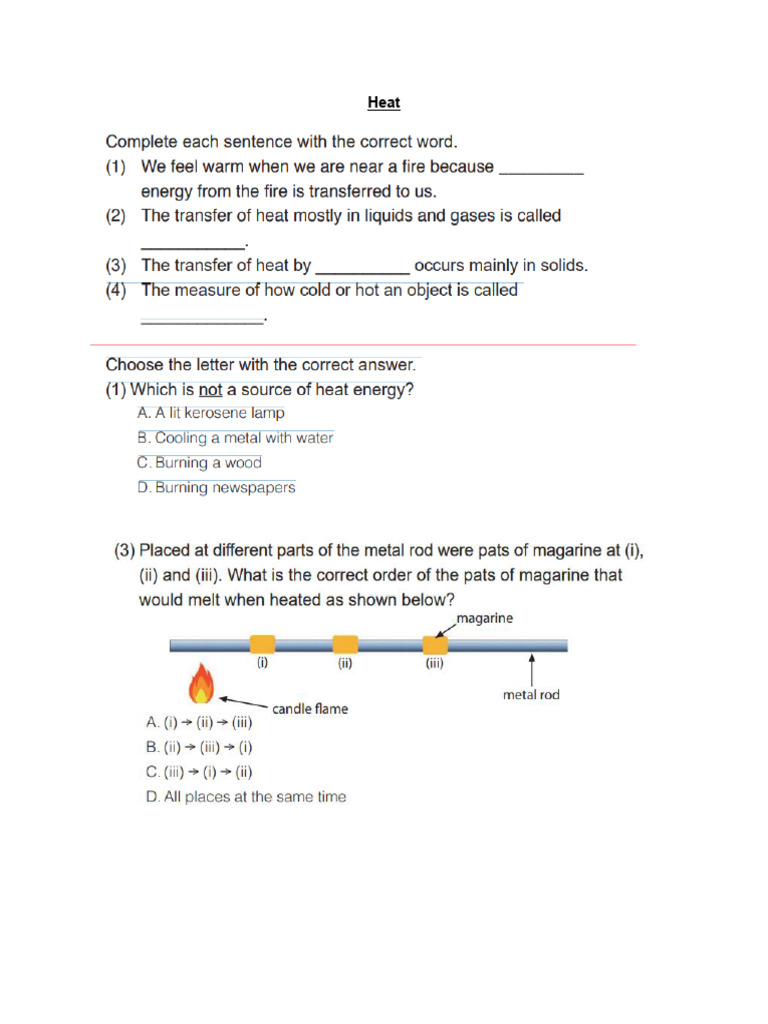 Heat - Questions | PDF