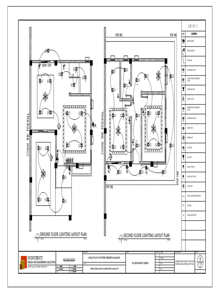 Two Storey Residential Electrical Plan | PDF | Manufactured Goods | Electrical Engineering
