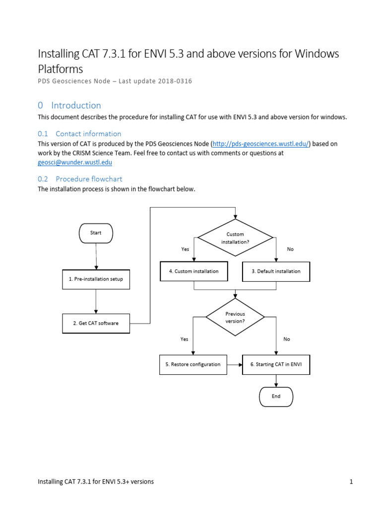 CAT 731 ENVI 5x Setup Windows | PDF | Computer File | Directory (Computing)