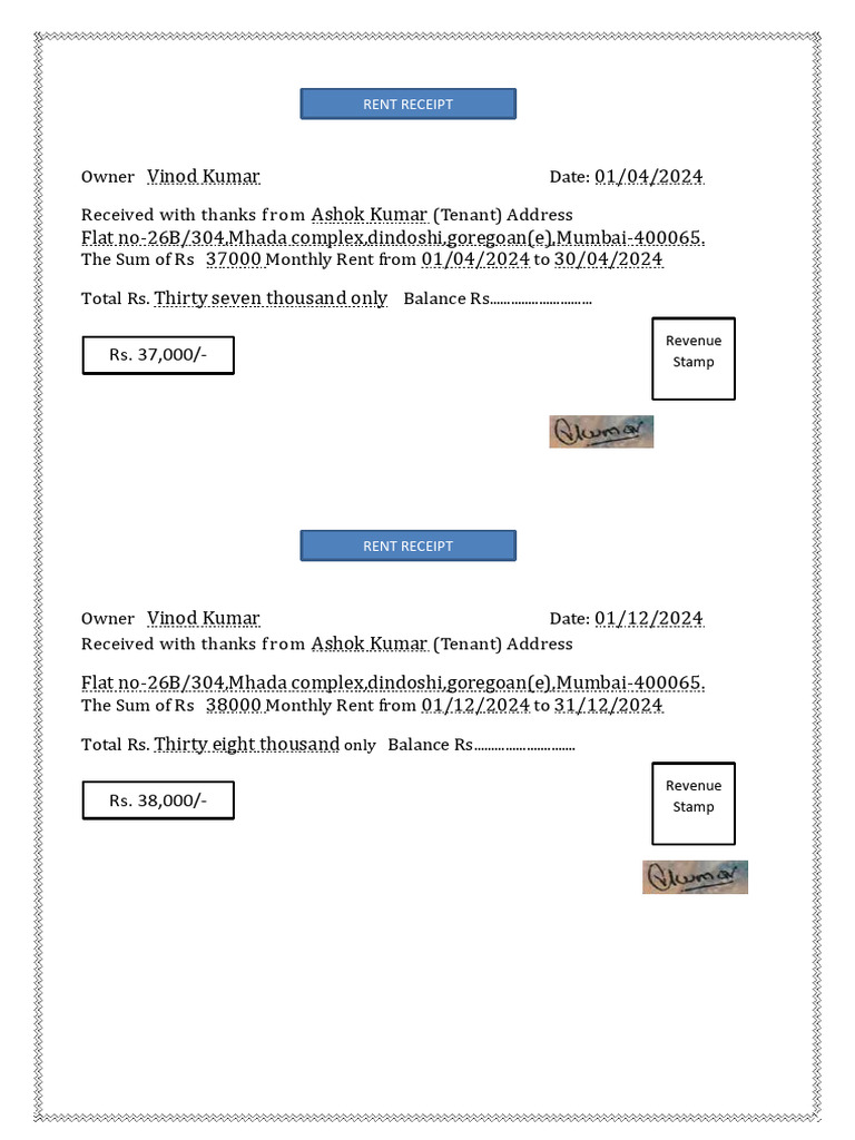 Rent RCPT 2024 | PDF