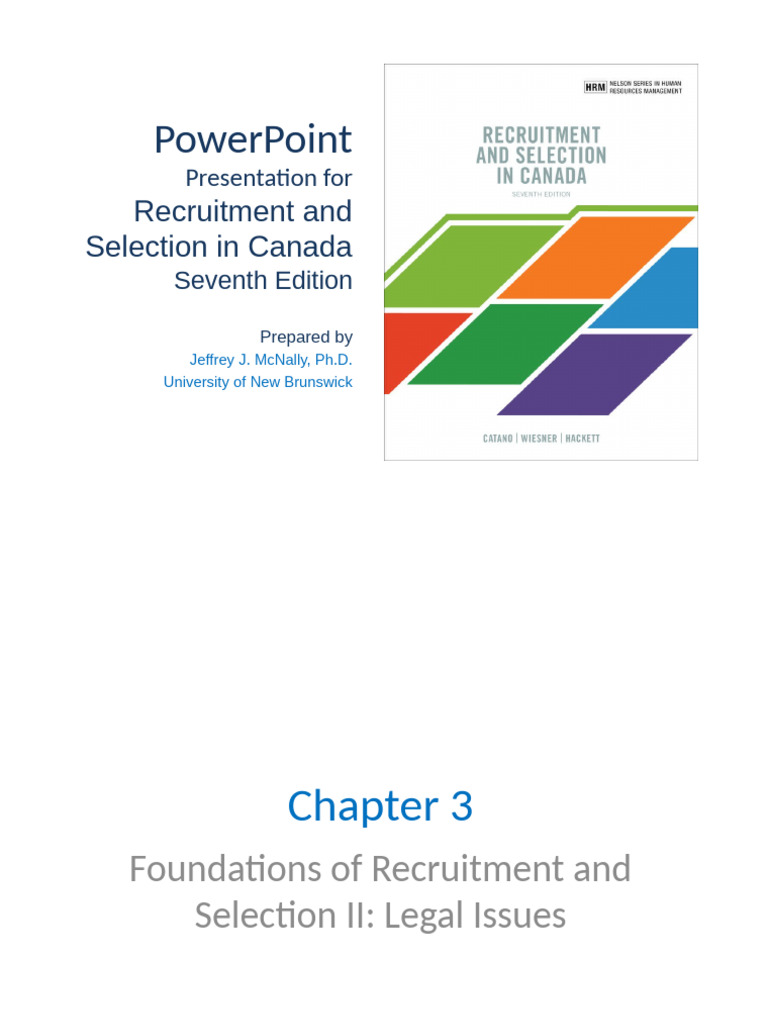 Legal Issues in Canadian Recruitment | PDF | Employment | Labour Law