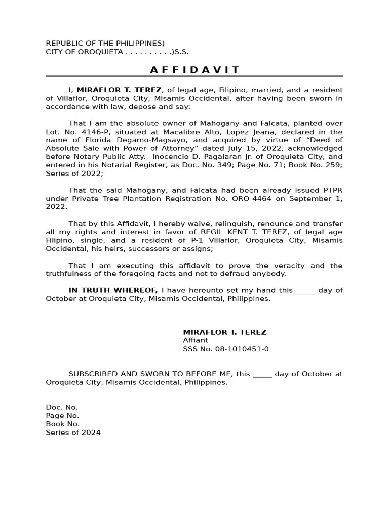 Affidavit | PDF