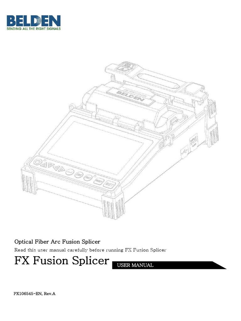 Fusion Splicer User Manual | PDF | Optical Fiber | Battery Charger