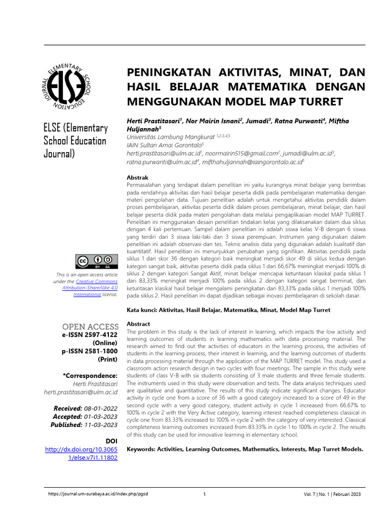 Mimin, 1. 11802-42521-1-CE Prastitasari | PDF | Karier & Perkembangan | Sains & Matematika