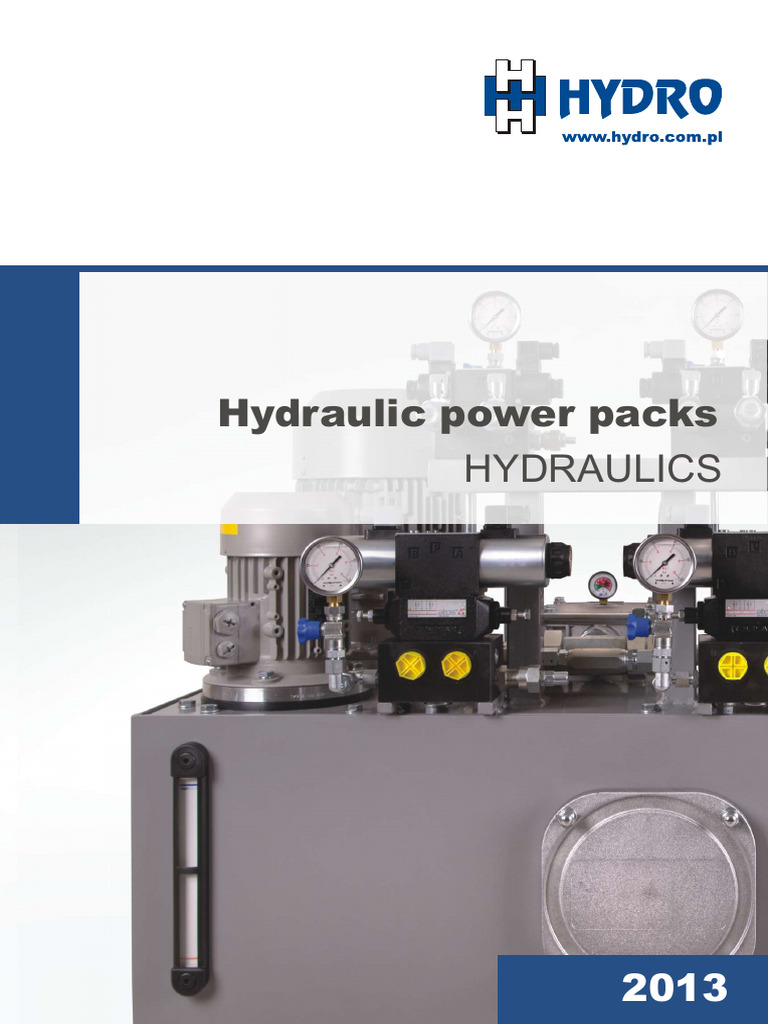 Hydraulic Power Packs Overview and Specs | PDF | Valve | Pump