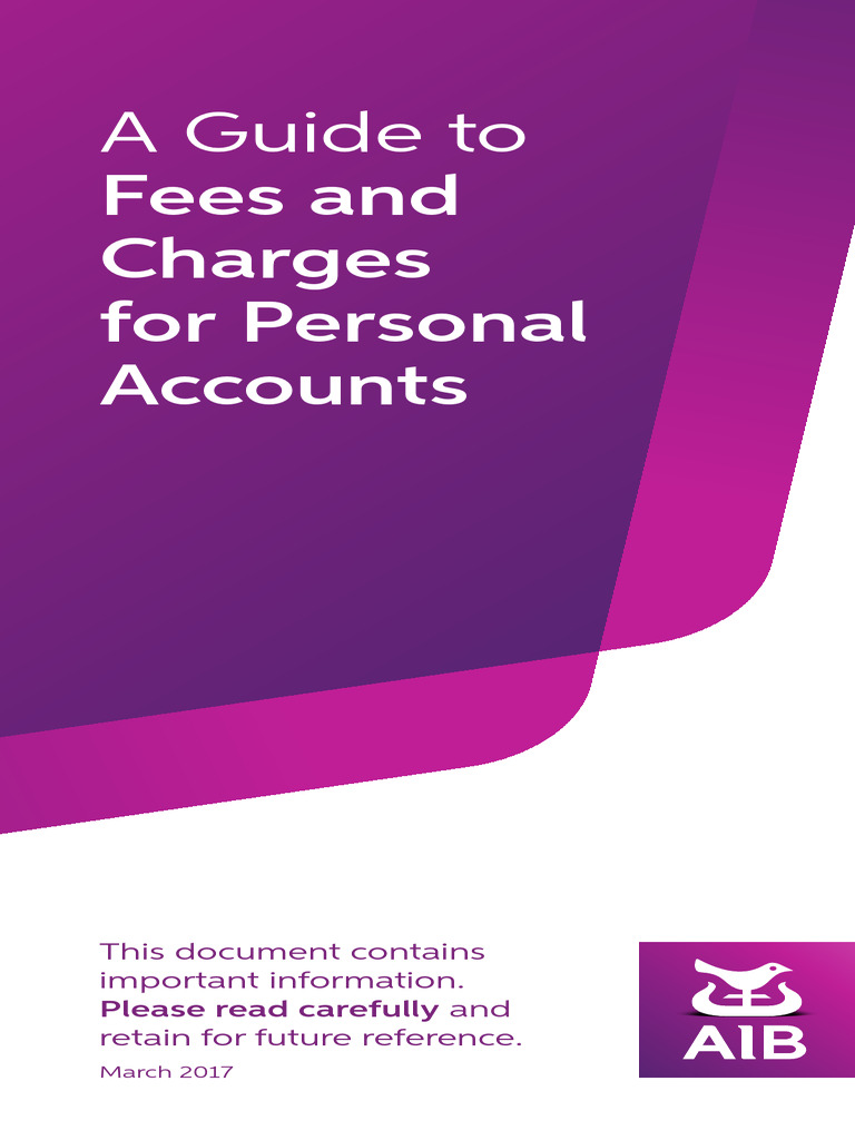 A Guide To Fees and Charges For Personal Accounts | PDF | Overdraft | Transaction Account