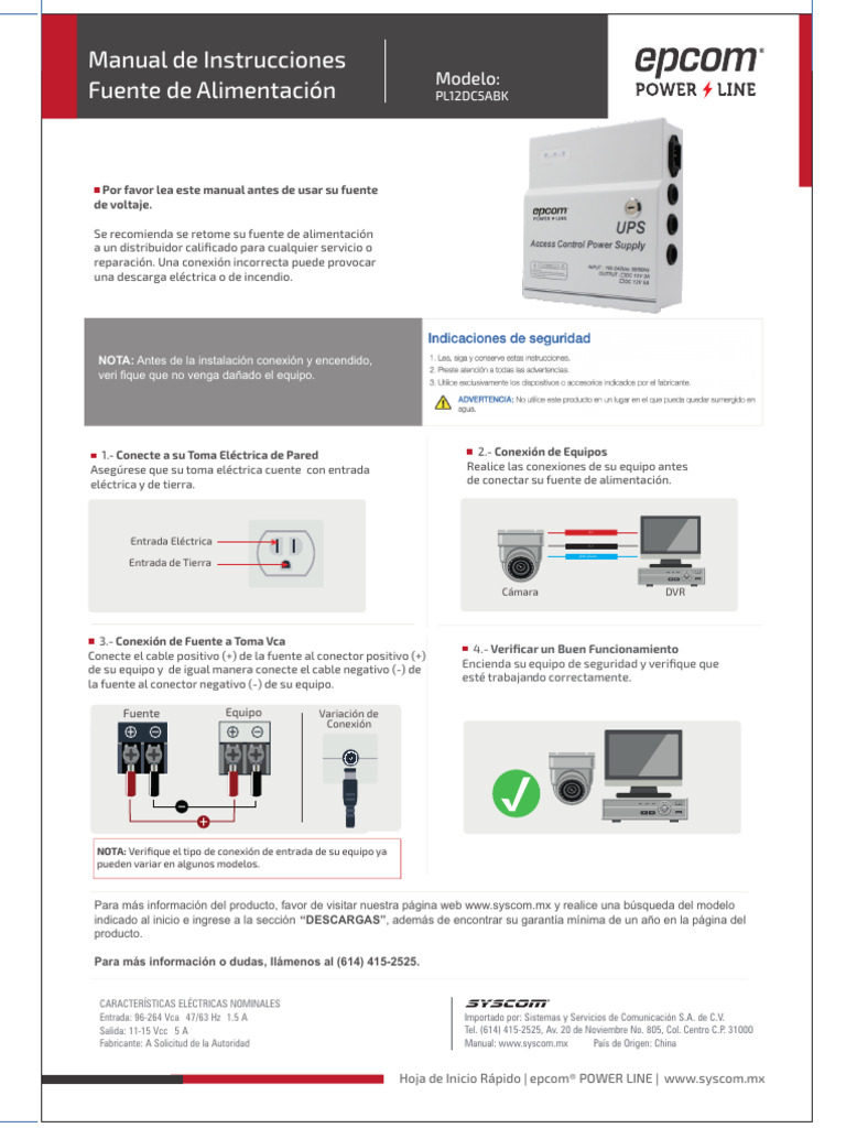 Pl12dc5abk Guia Rapida | PDF | Fuente de alimentación | Bienes manufacturados