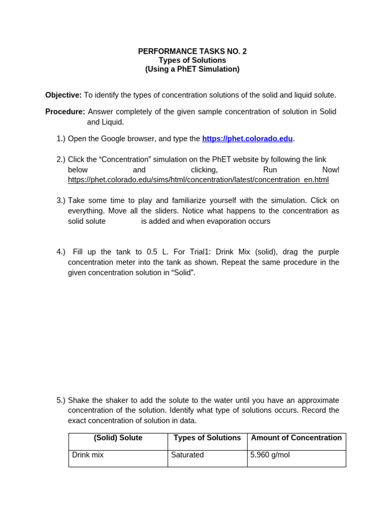 Jhella Pepito PERFORMANCE TASKS NO. 2 | PDF | Diet & Nutrition | Chemistry