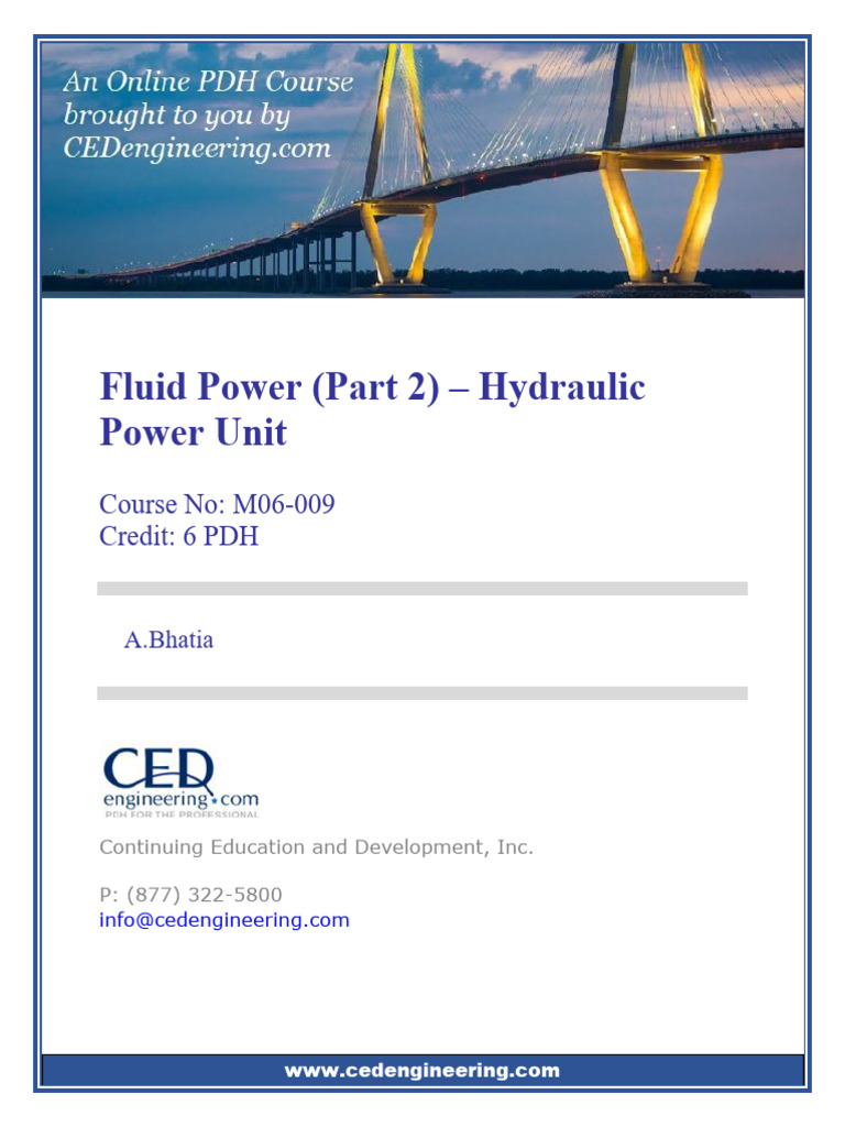 M06-009 - Fluid Power - Part 2 - Hydraulic Power Unit - US | PDF | Pump | Gear